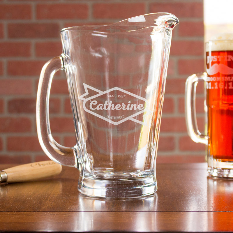 Glass Pitcher - Design: K2 - Everything Etched