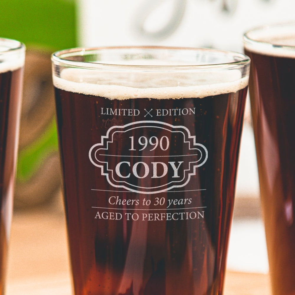 Personalized Pint Glass - Design: CUSTOM - Everything Etched