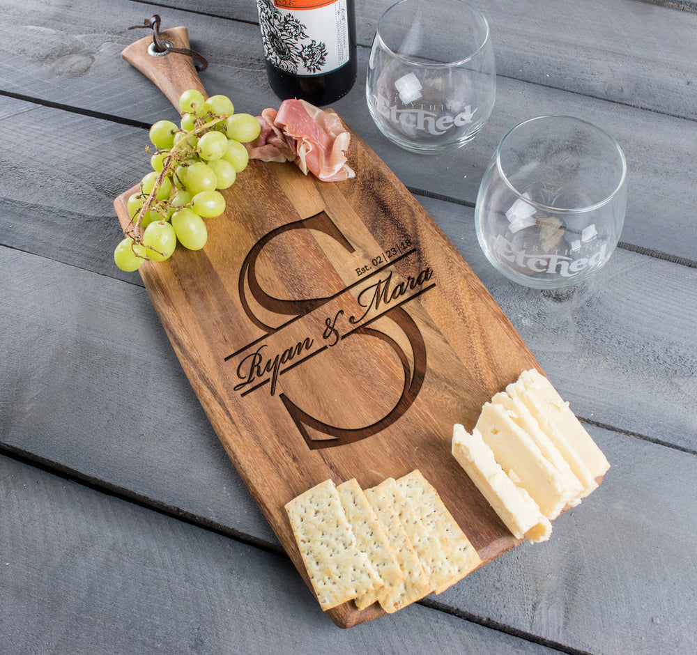 Personalized Cheese Board Rectangle Anniversary Gift - Design: K1 ...