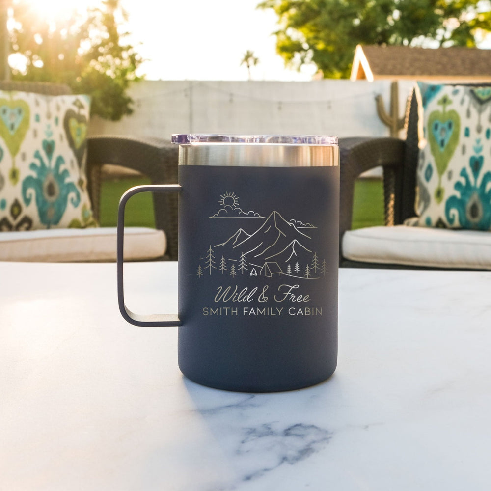 Custom Engraved 16oz Stainless Steel Mug, Design: CUSTOM - Everything ...