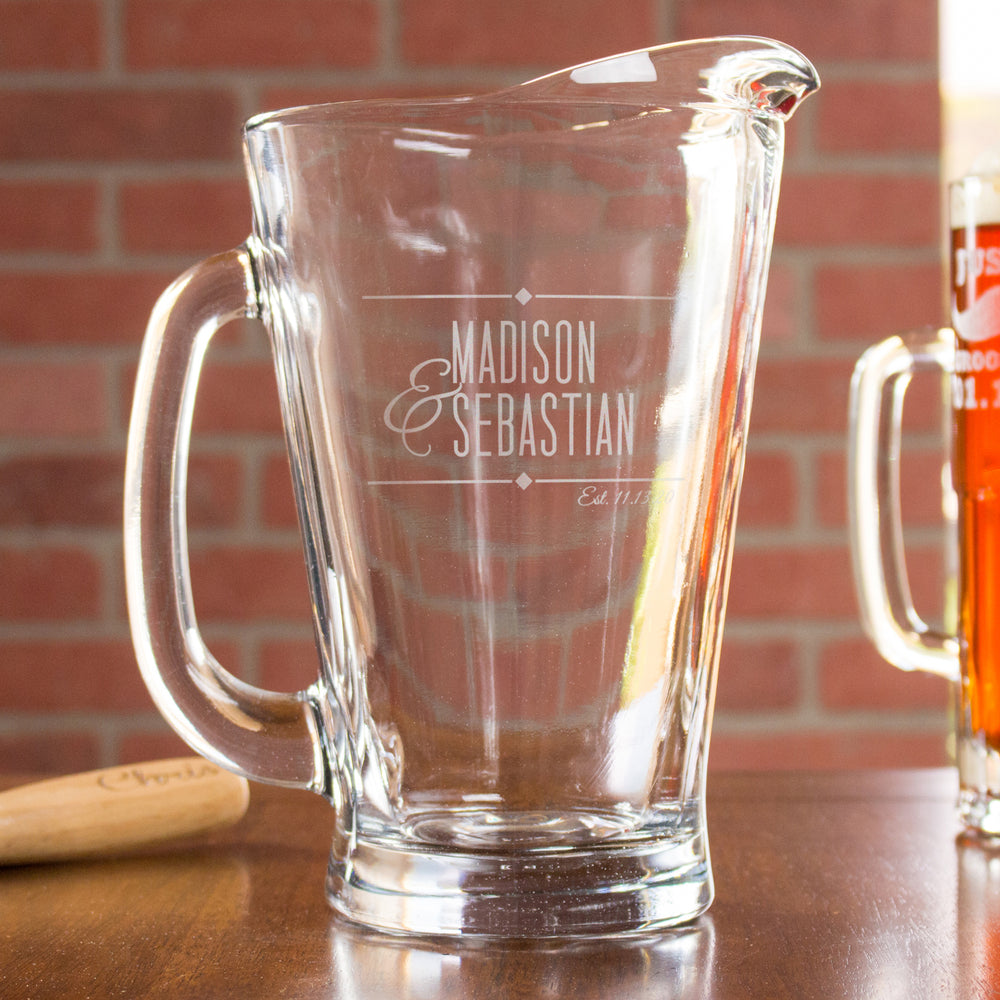 Glass Pitcher - Design: K2 - Everything Etched