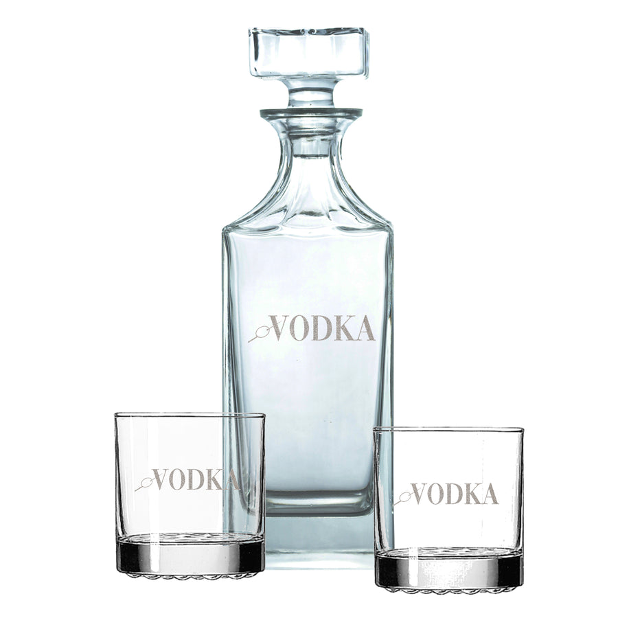 Personalized Whiskey Gift Set - Engraved Decanter, Glasses, and Box ...