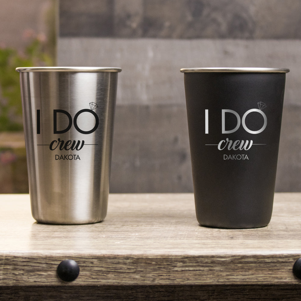 Custom Stainless Steel Pint Glass - Design: CUSTOM - Everything Etched